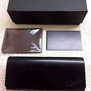 Persol | Accessories | Very Rare New Persol Black Leather Eye Glass ...